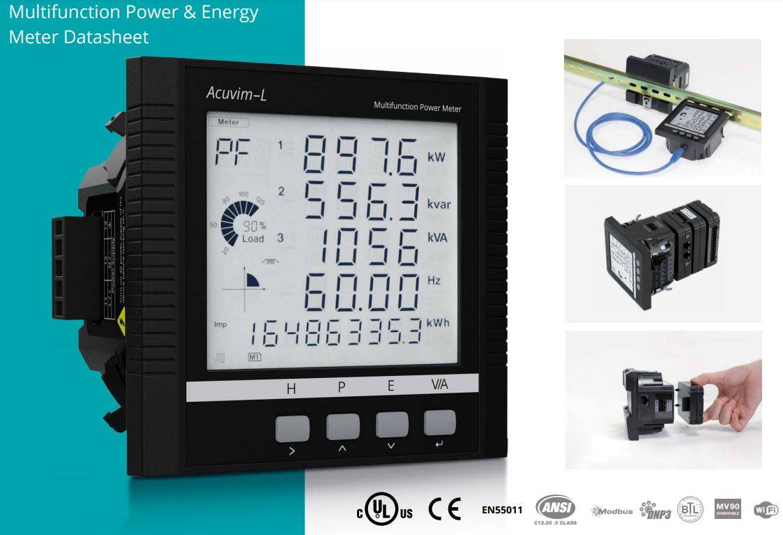 Multifunction Power & Energy Meter - Acuvim L - Accuenergy | Weschler ...